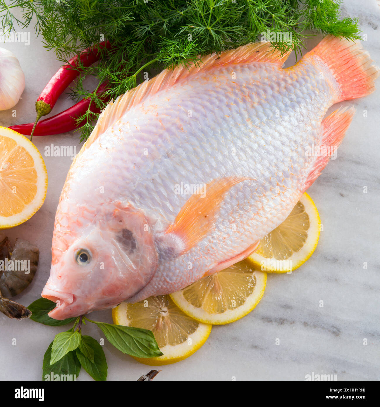 freshness reddens the nile tilapia fish (nile tilapia Stock Photo - Alamy