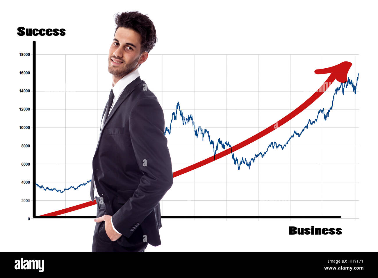 career, successful, succesful, job, isolated, chart, space, male ...