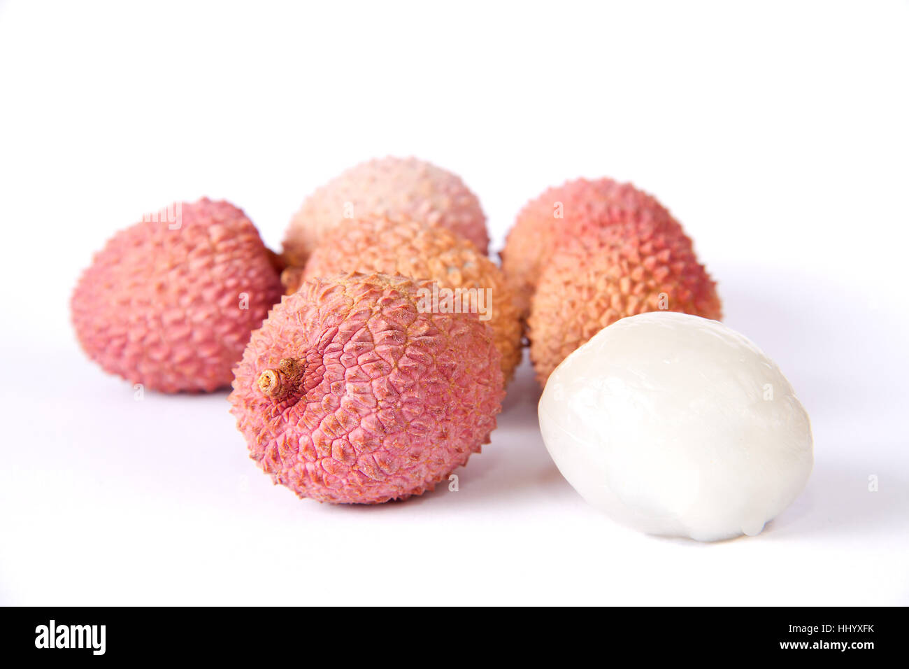 lychee and peeled Stock Photo - Alamy