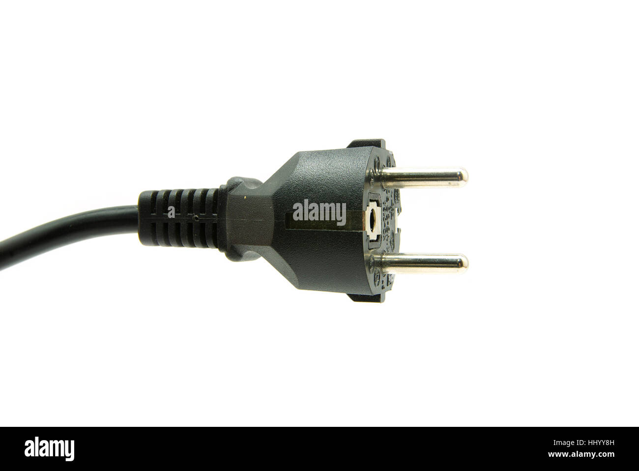 black power plug isolated on a white Stock Photo - Alamy