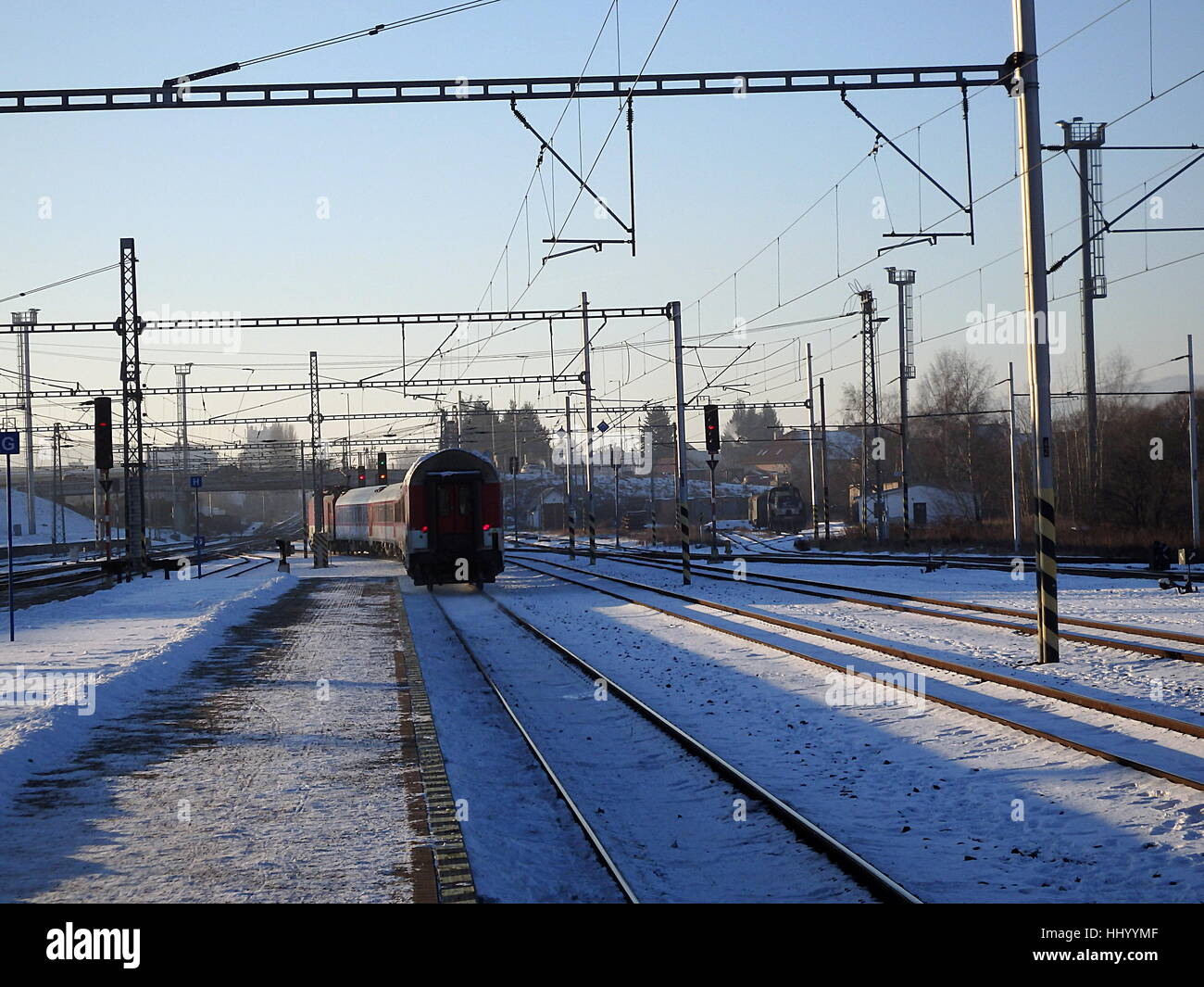 rail, railway, railroad, leaving train Stock Photo - Alamy