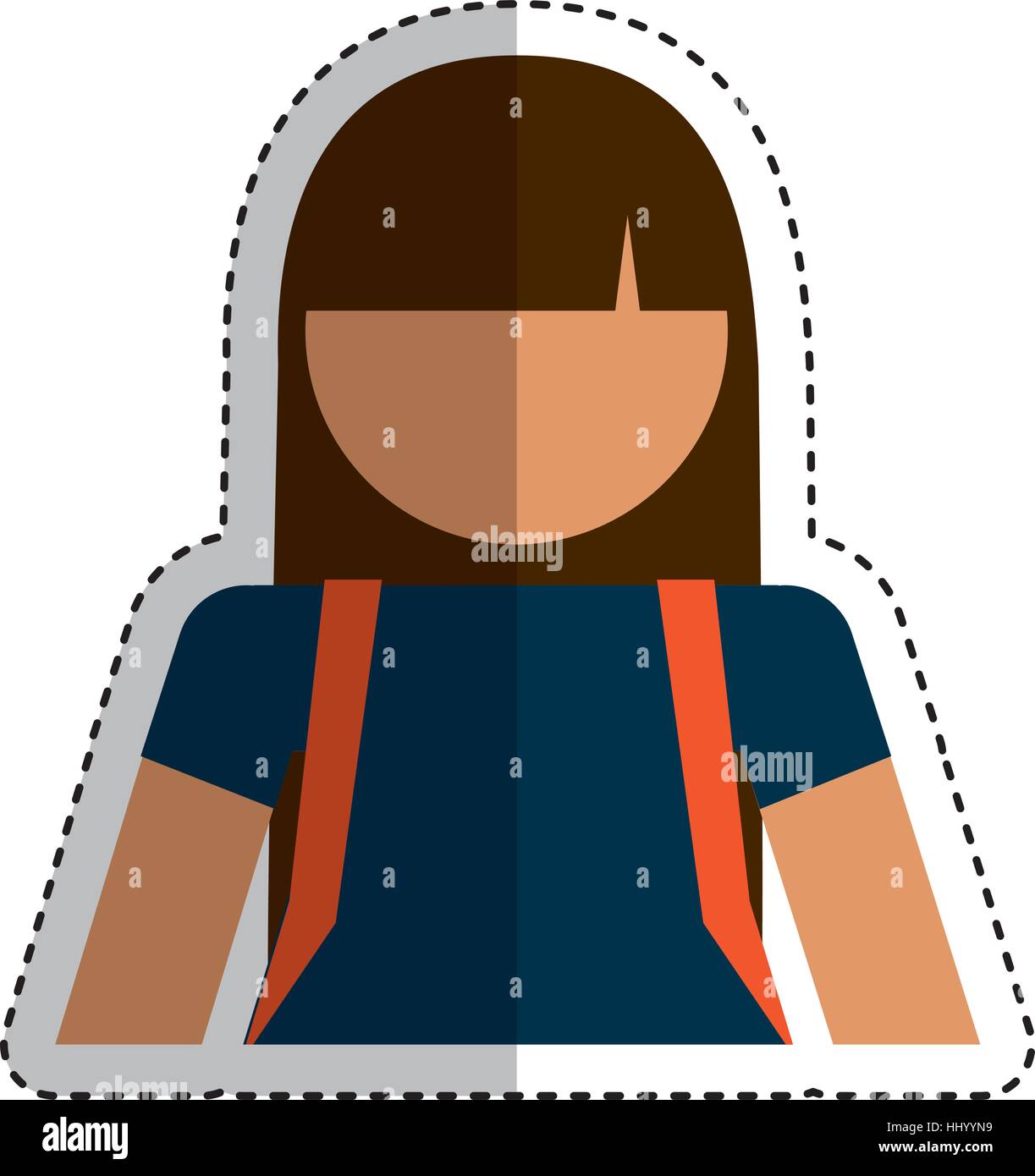 little girl student avatar vector illustration design Stock Vector ...