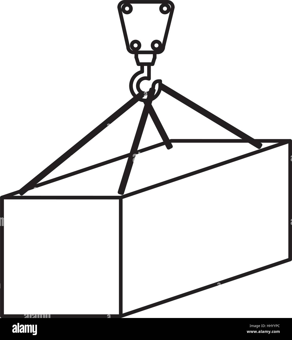 Container Hanging In Crane Stock Vector Image And Art Alamy