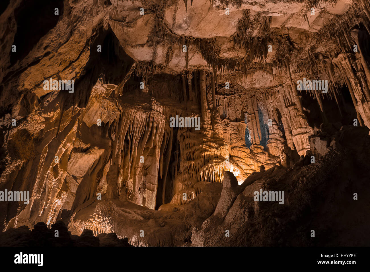 Gothic Palace, with magnificent stalactites and other formations, in ...