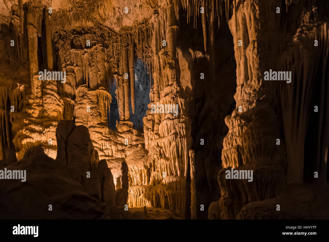Gothic Palace, with magnificent stalactites and other formations, in ...