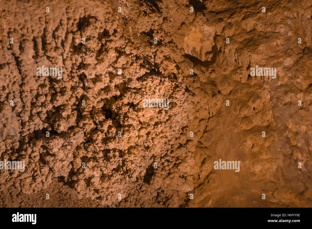 Cave popcorn, a calcite formation in Lehman Caves in Great Basin ...