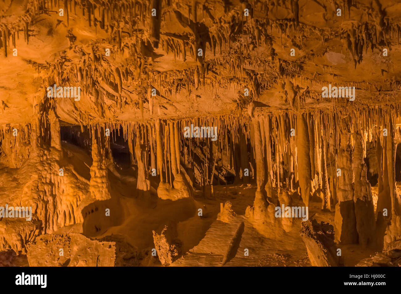 A fantasy of stalactites, stalagmites, and other formations within ...