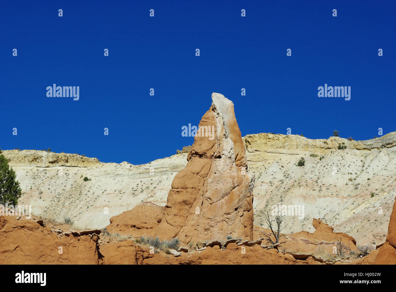 blue, tower, desert, wasteland, formation, rock, firmament, sky ...