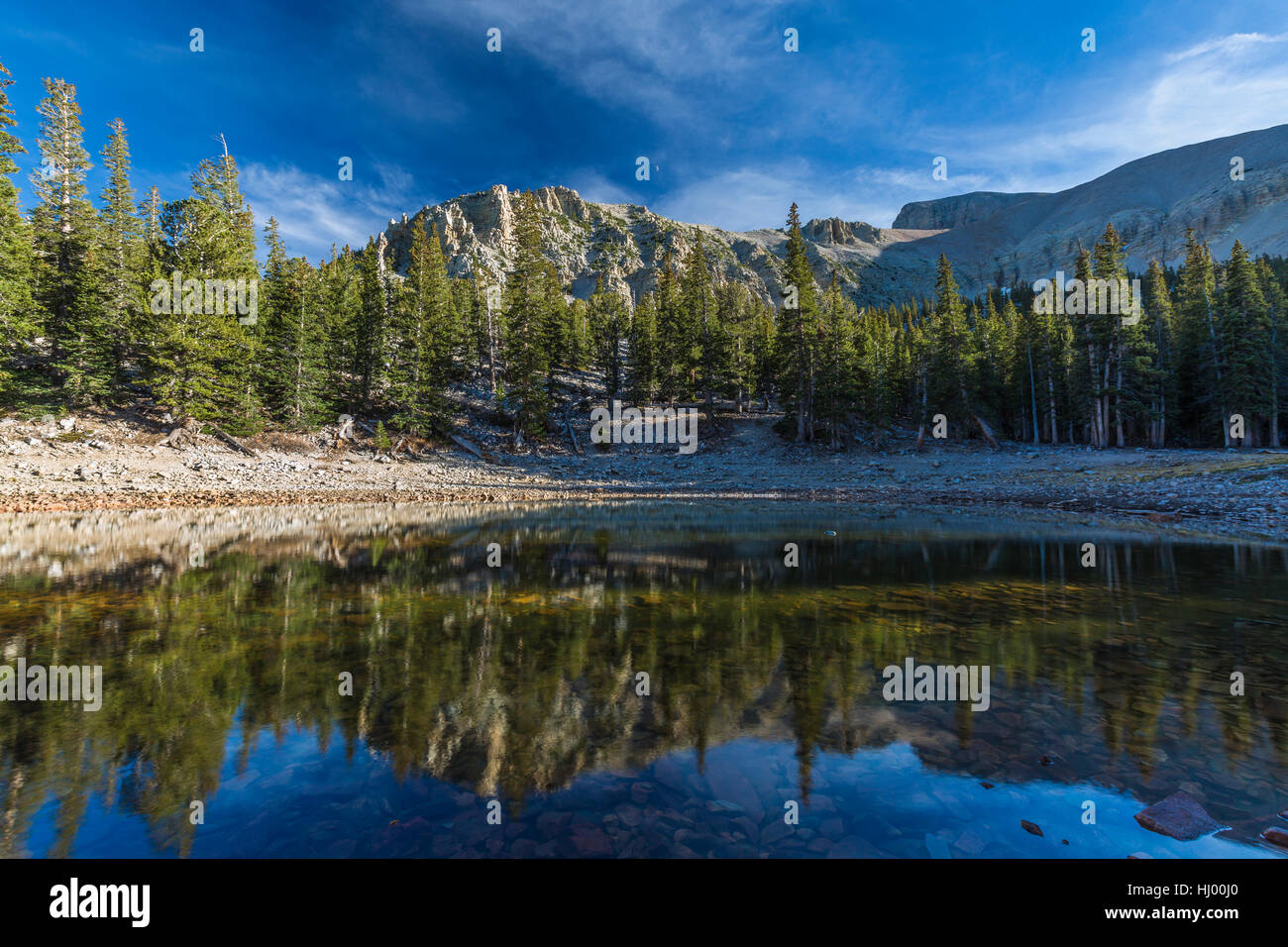 Teresa Lake, an alpine lake viewed along the Alpine Lakes Loop Trail in ...