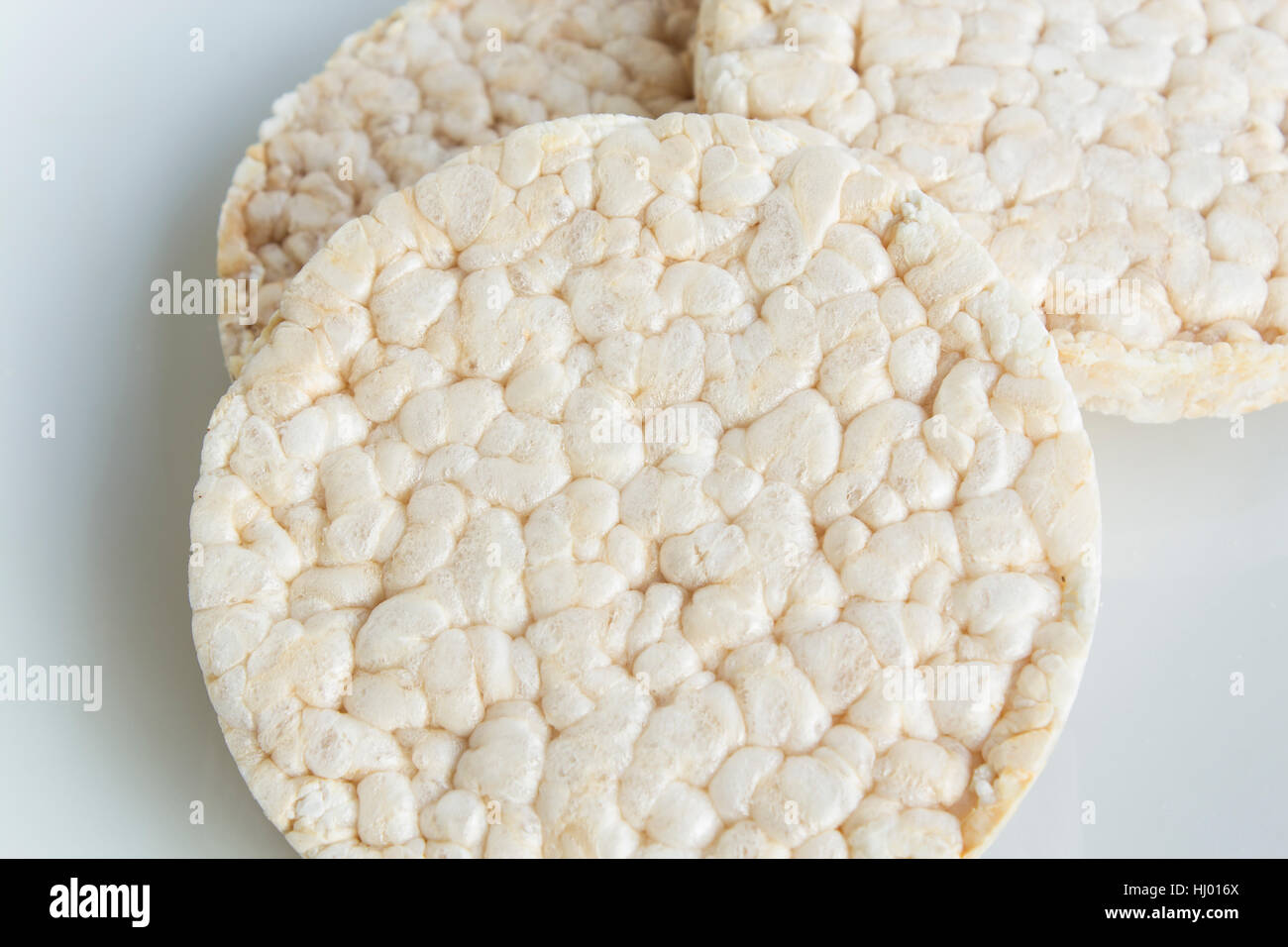Crunchy Rice Waffles Closeup Stock Photo - Alamy