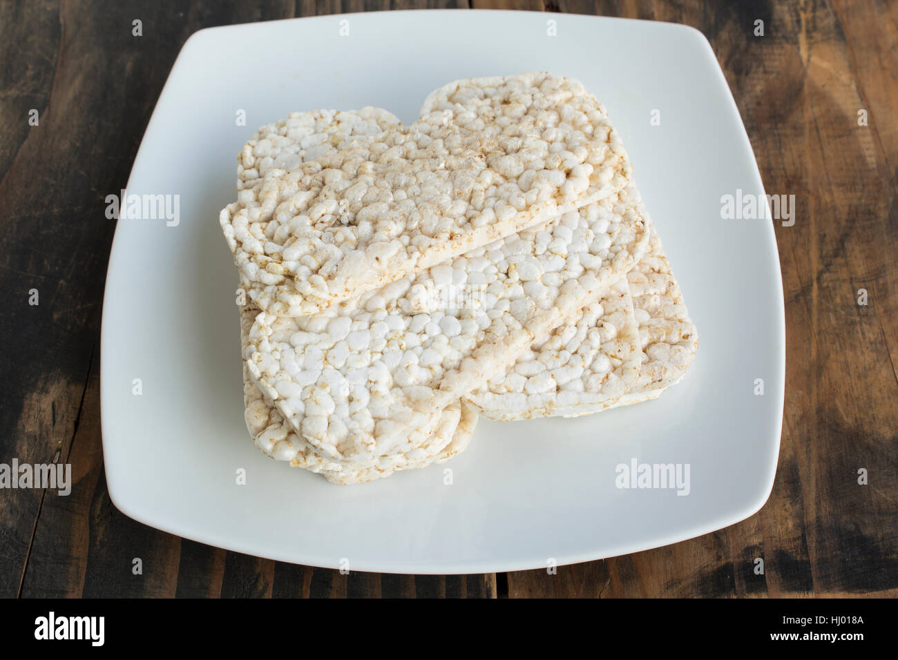 Rice Waffles on a Plate Stock Photo - Alamy