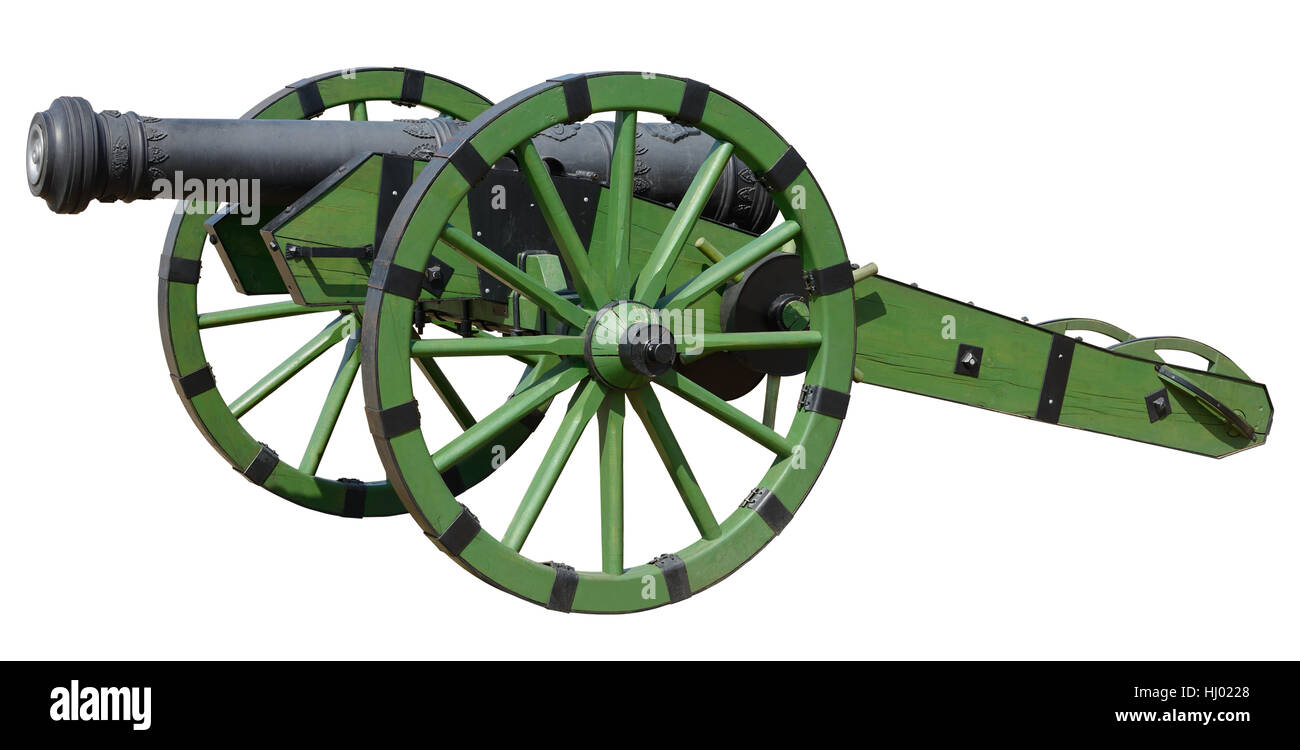 isolated, wheel, war, cannon, gun, firearm, old, arm, weapon ...