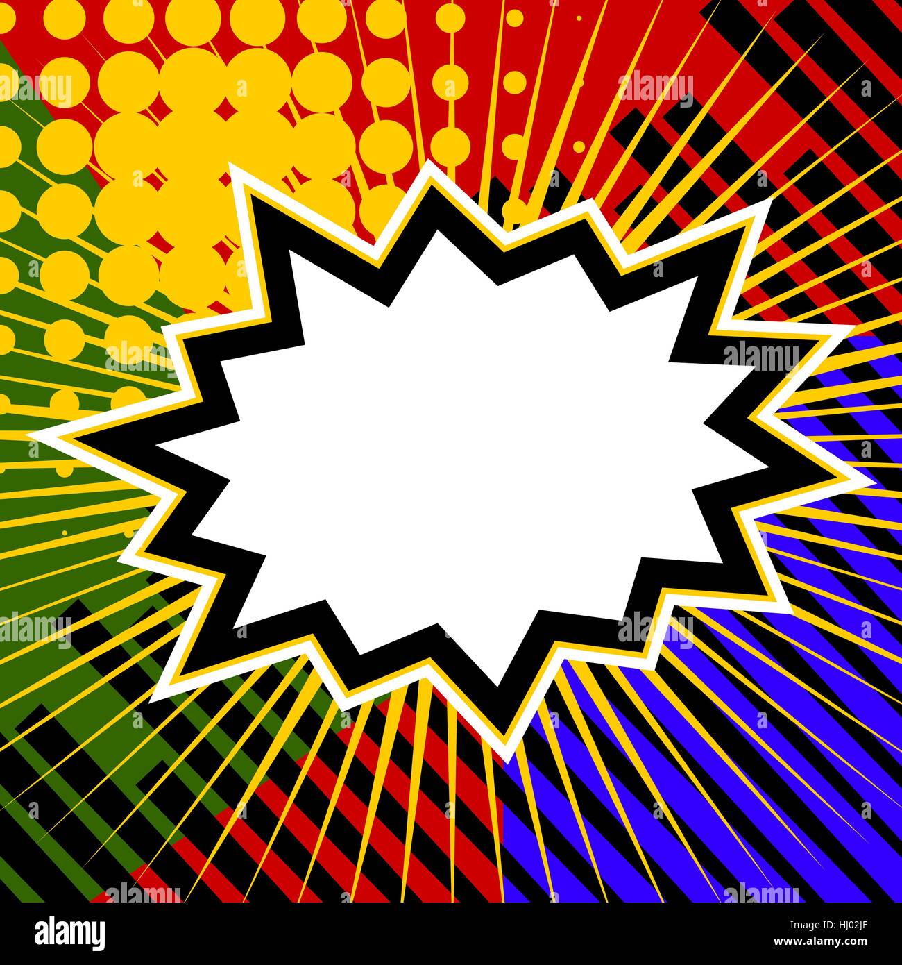 Colored Comic Speech Bubble