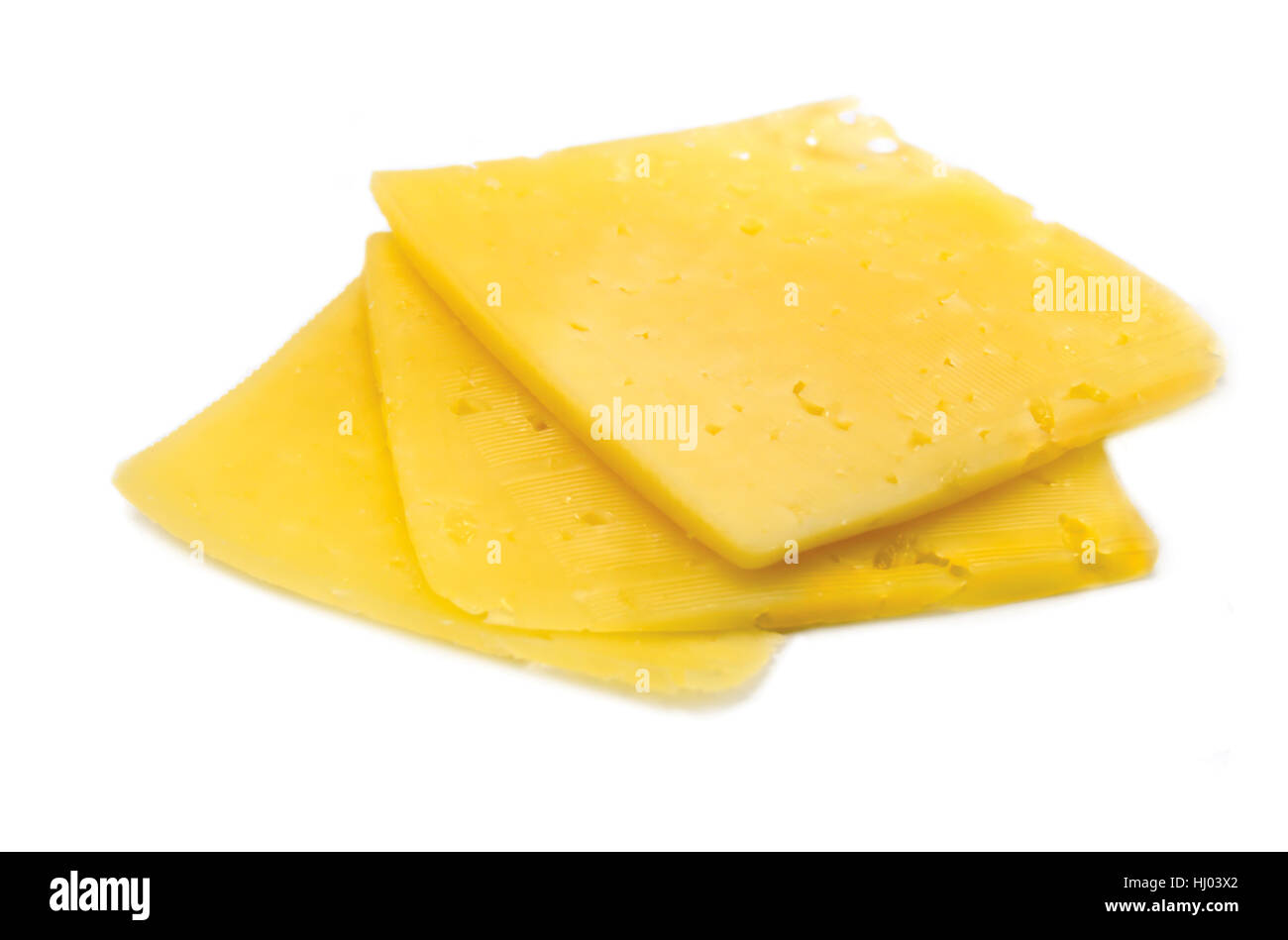 Cheese slices, isolated detailed closeup, slice stack Stock Photo - Alamy