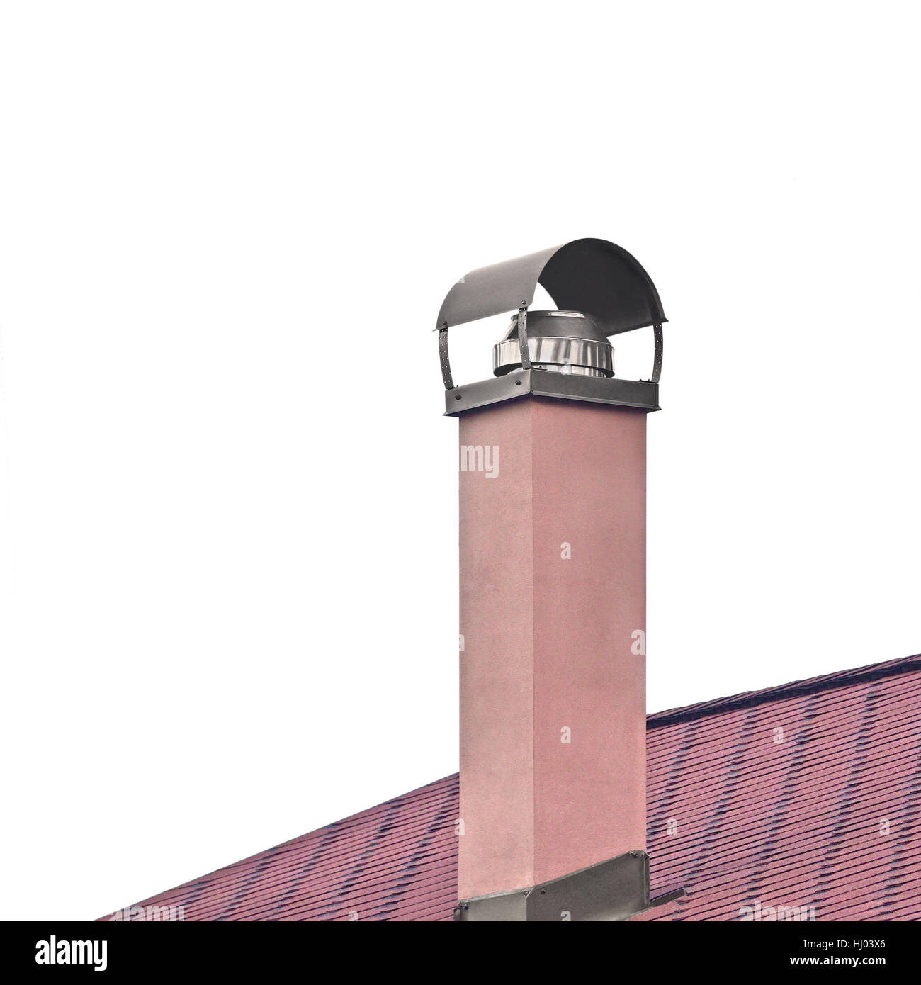 Plastered Terracota Painted Chimney, Stainless Steel Smoke Pipe, Red ...