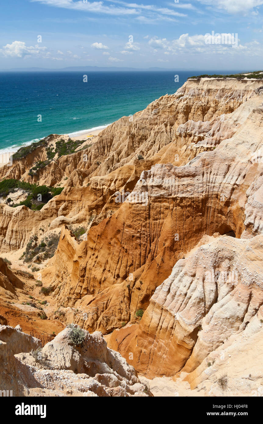 beach, seaside, the beach, seashore, coast, sandstone, erosion, cliff ...