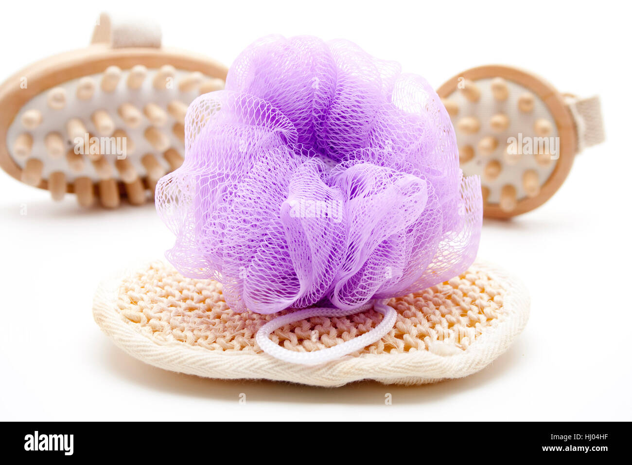 network and massage sponge Stock Photo - Alamy