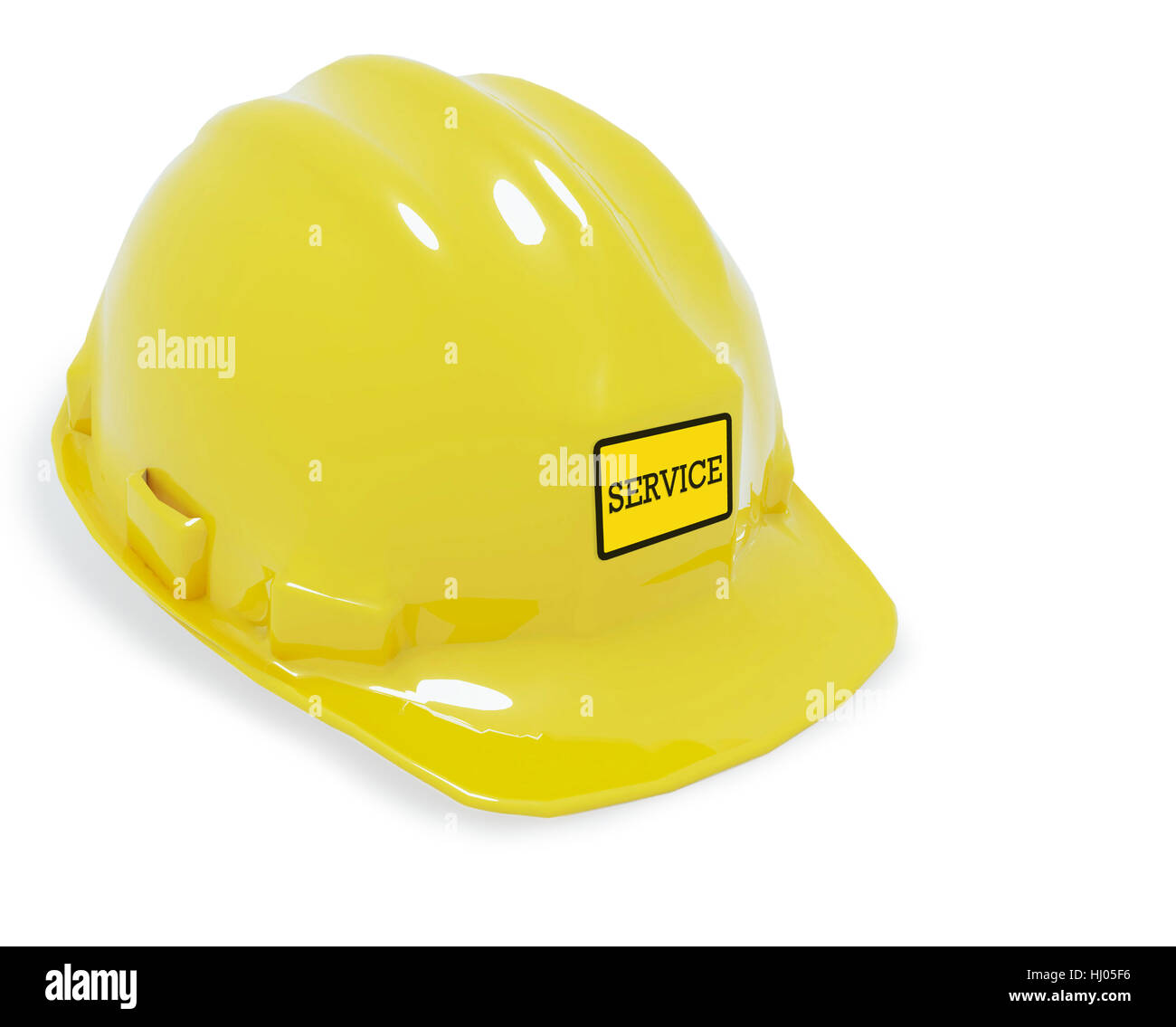 Service sign in Safety helmet isolate with white background Stock Photo ...