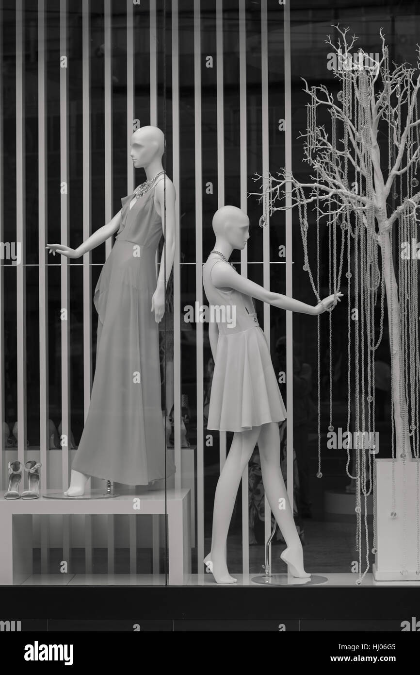 exposed clothing on mannequins, note shallow depth of field Stock Photo ...