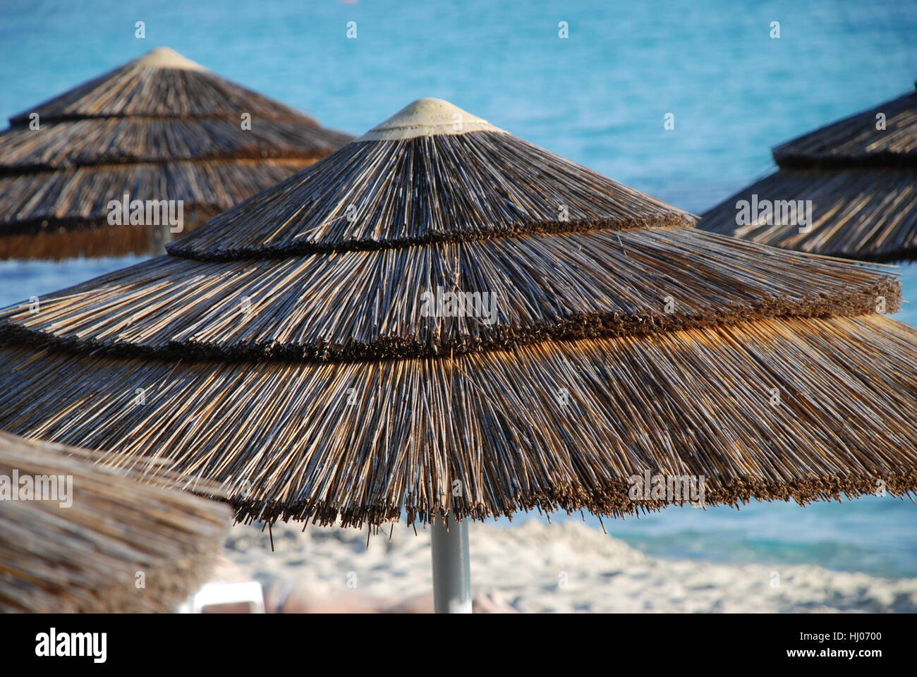 parasol of straw Stock Photo - Alamy
