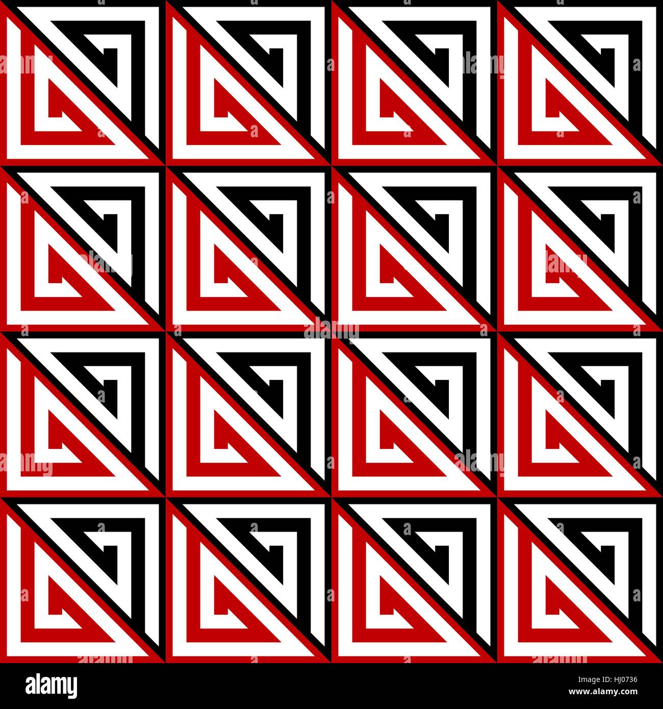 Contemporary Aztec style pattern (adjacent equilateral triangles in ...