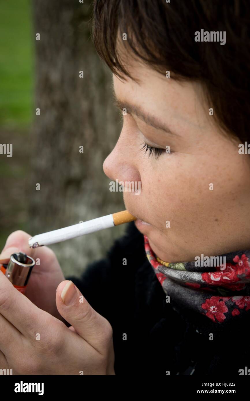 portrait, nicotine, smoker, whiff, smoke, smoking, girl, girls, woman ...