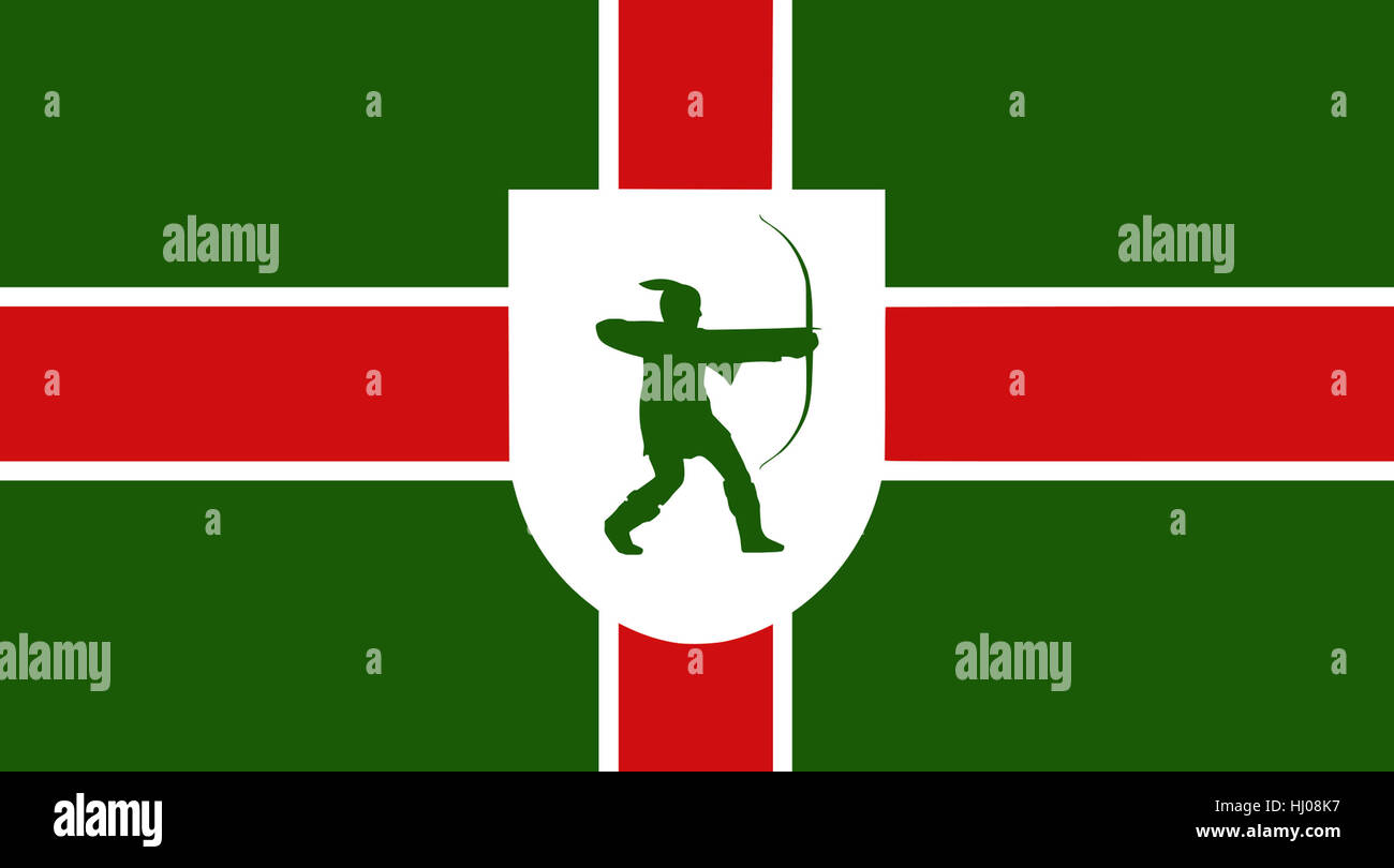 Nottinghamshire county flag hi-res stock photography and images - Alamy