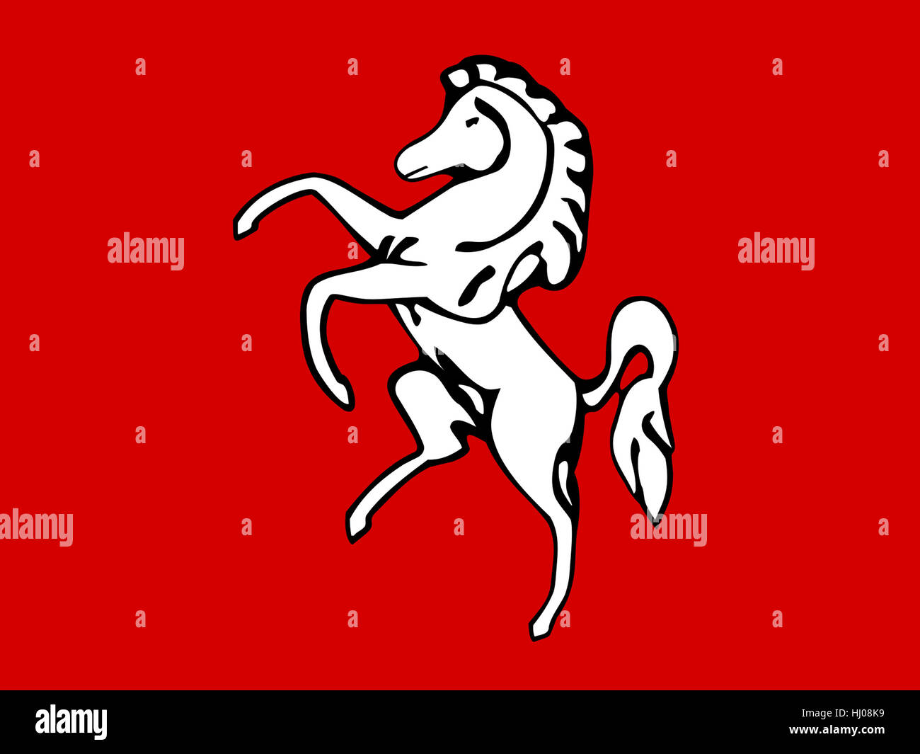 Official flag of Kent county in England Stock Photo - Alamy