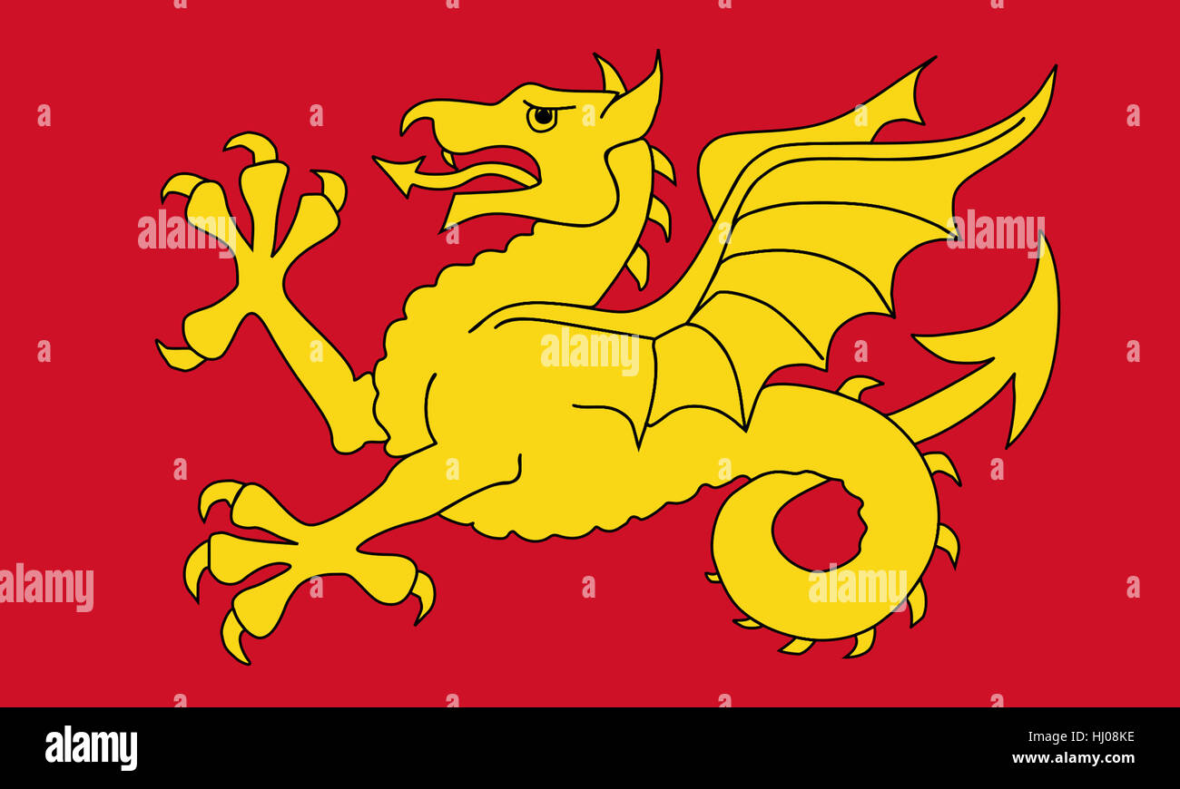 Official flag of Wessex region of England Stock Photo - Alamy