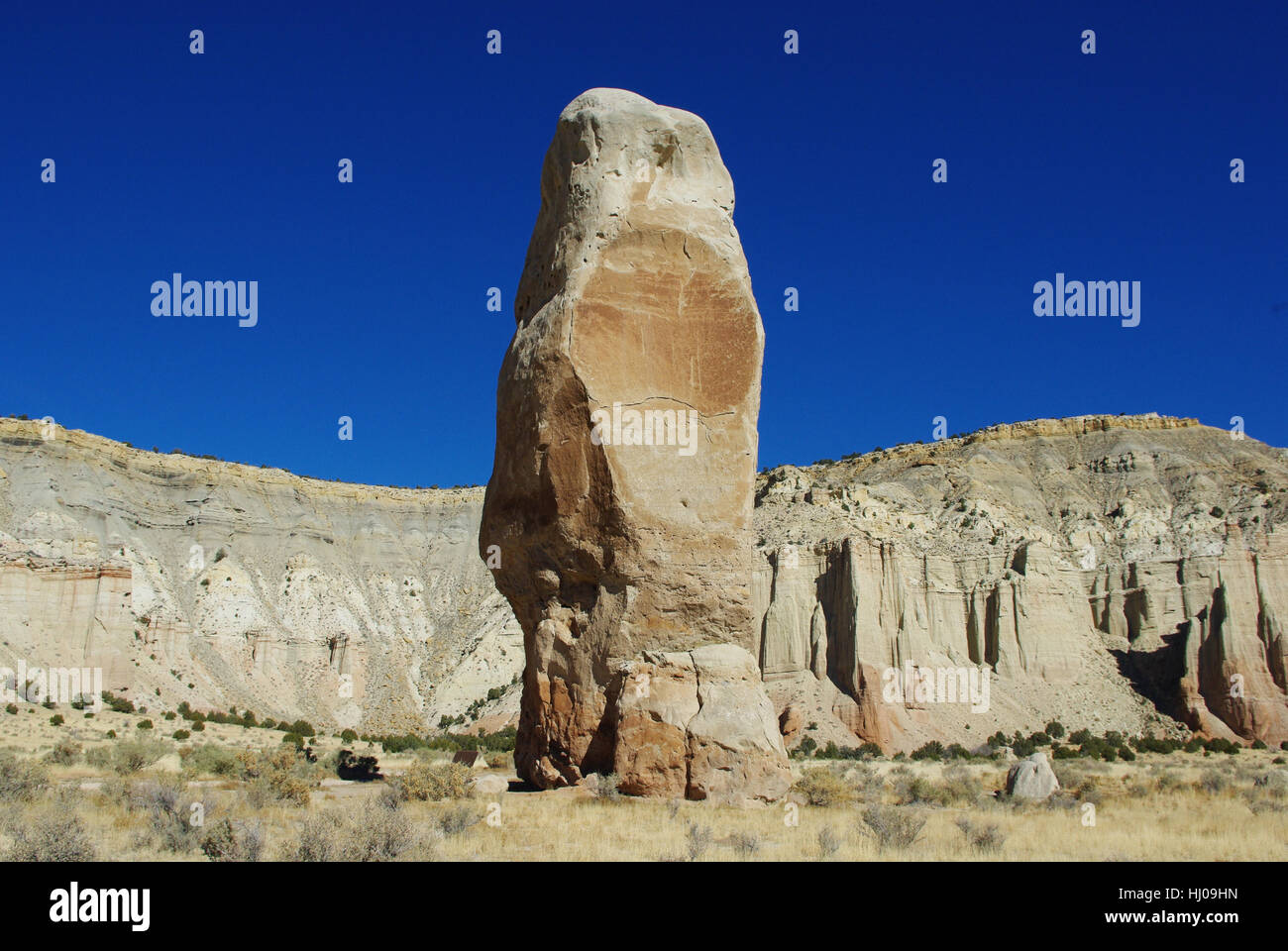 blue, tower, desert, wasteland, formation, rock, firmament, sky ...