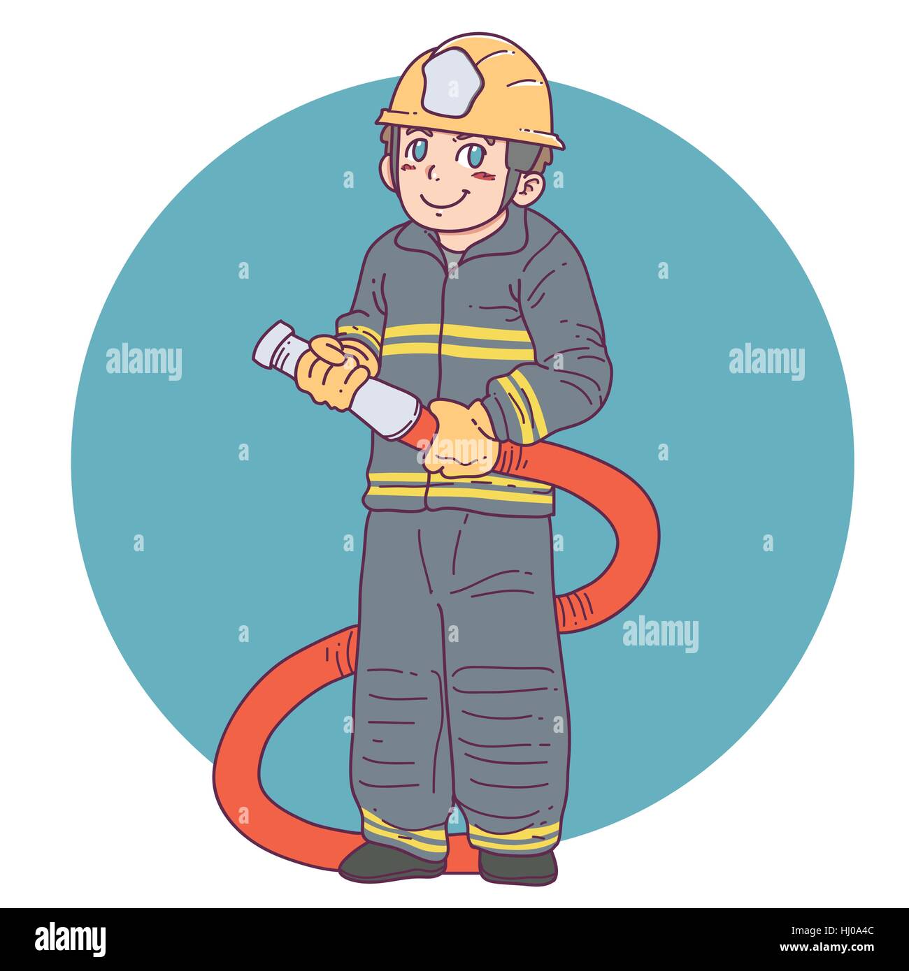 Fireman cartoon hi-res stock photography and images - Alamy