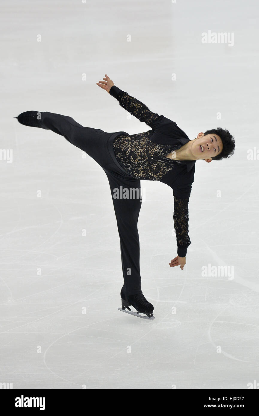 Kansas City, USA. 20th Jan, 2017. NATHAN CHEN in action during the men ...