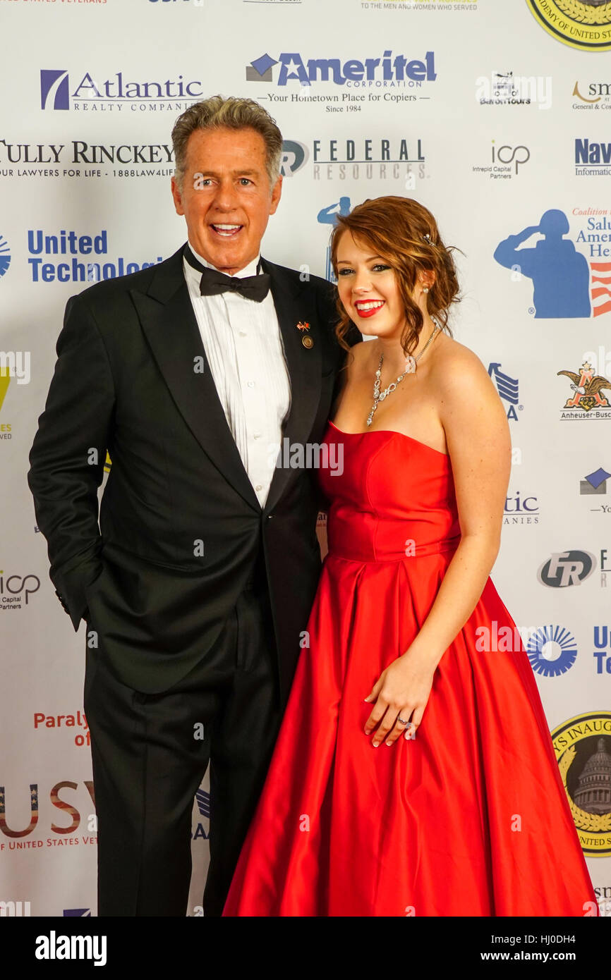 Washington DC, USA. 20th Jan, 2017. Actor Jack Scalia and singer Cassidy Diana pose for a photo ...