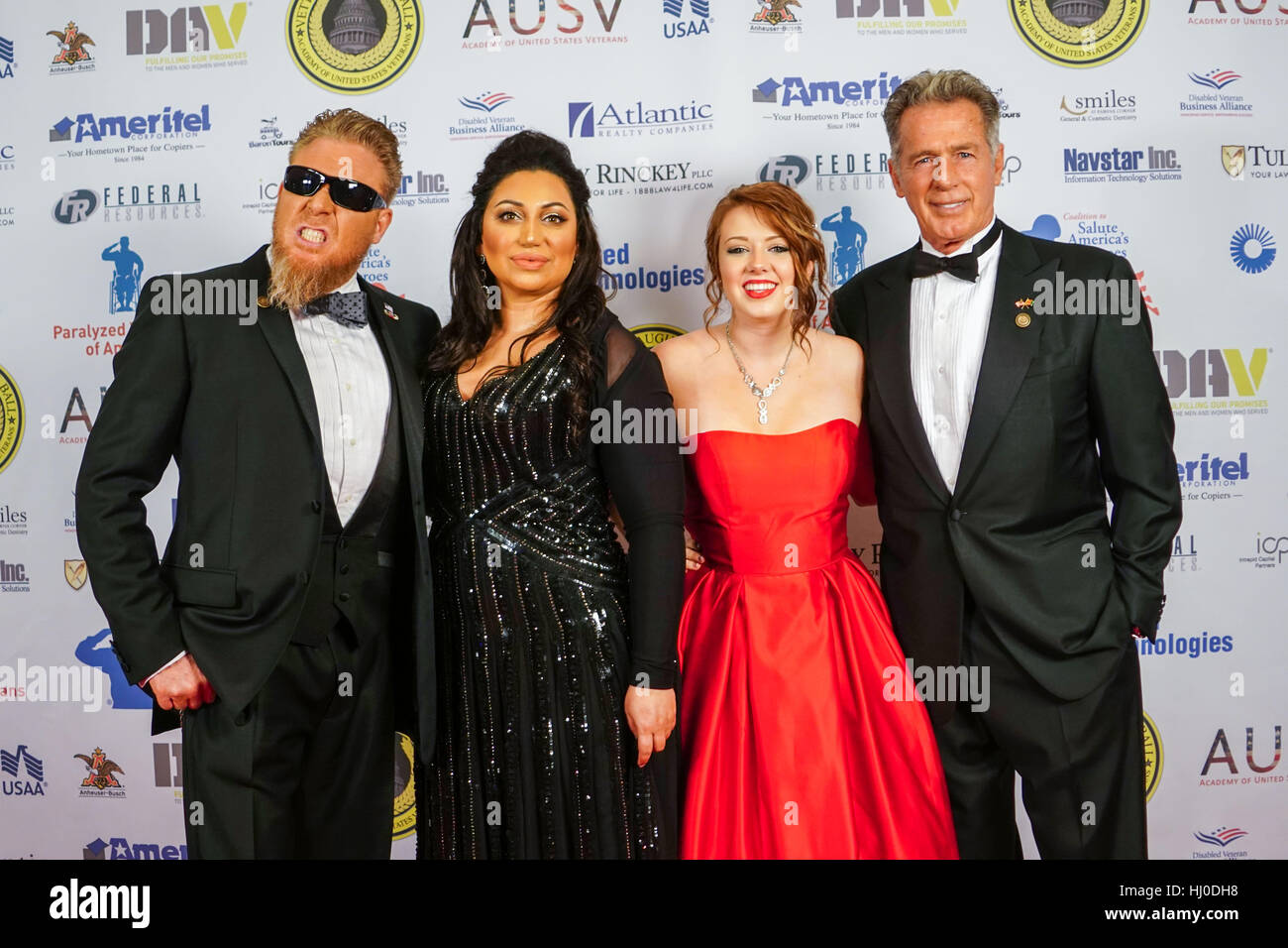 Washington DC, USA. 20th Jan, 2017. Actor Boone Cutler, Chairwoman of ...