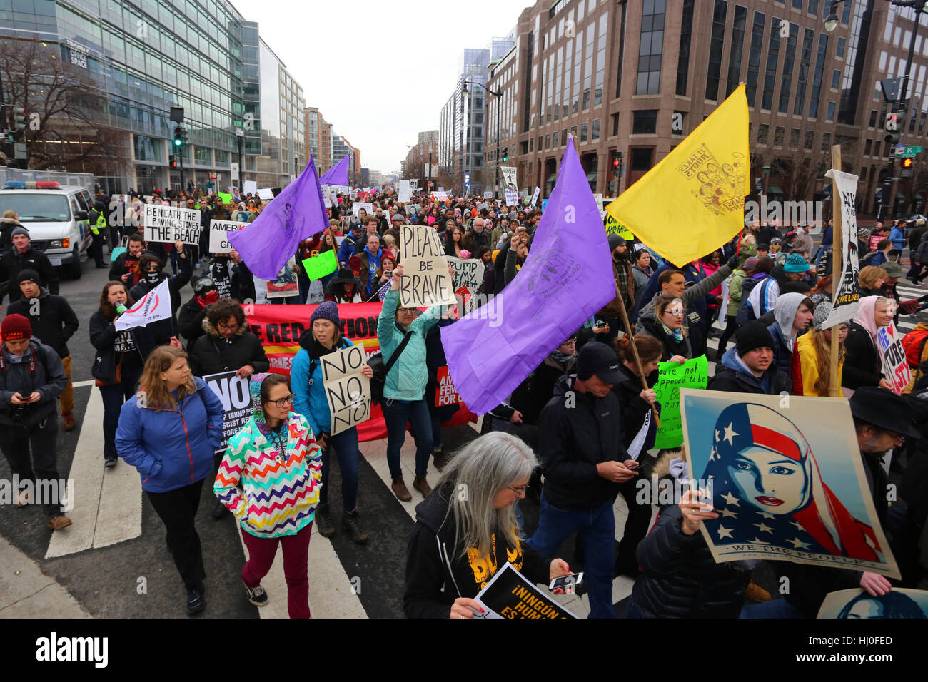 Washington, DC, USA. 20th January, 2017. Demonstrations on inauguration ...