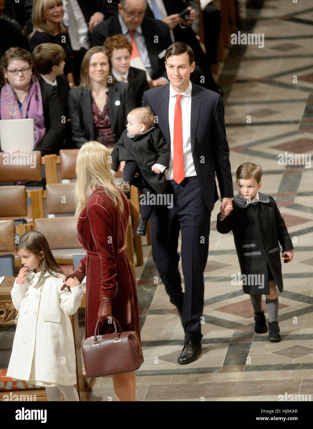 Washington DC, USA. 21st January, 2017. Jared Kushner and his family ...