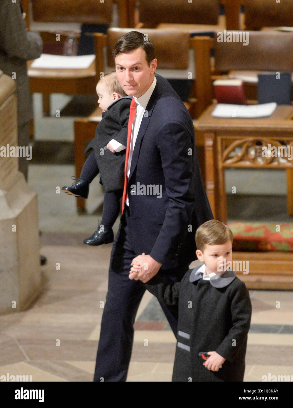 Washington DC, USA. 21st January, 2017. Jared Kushner and his family ...