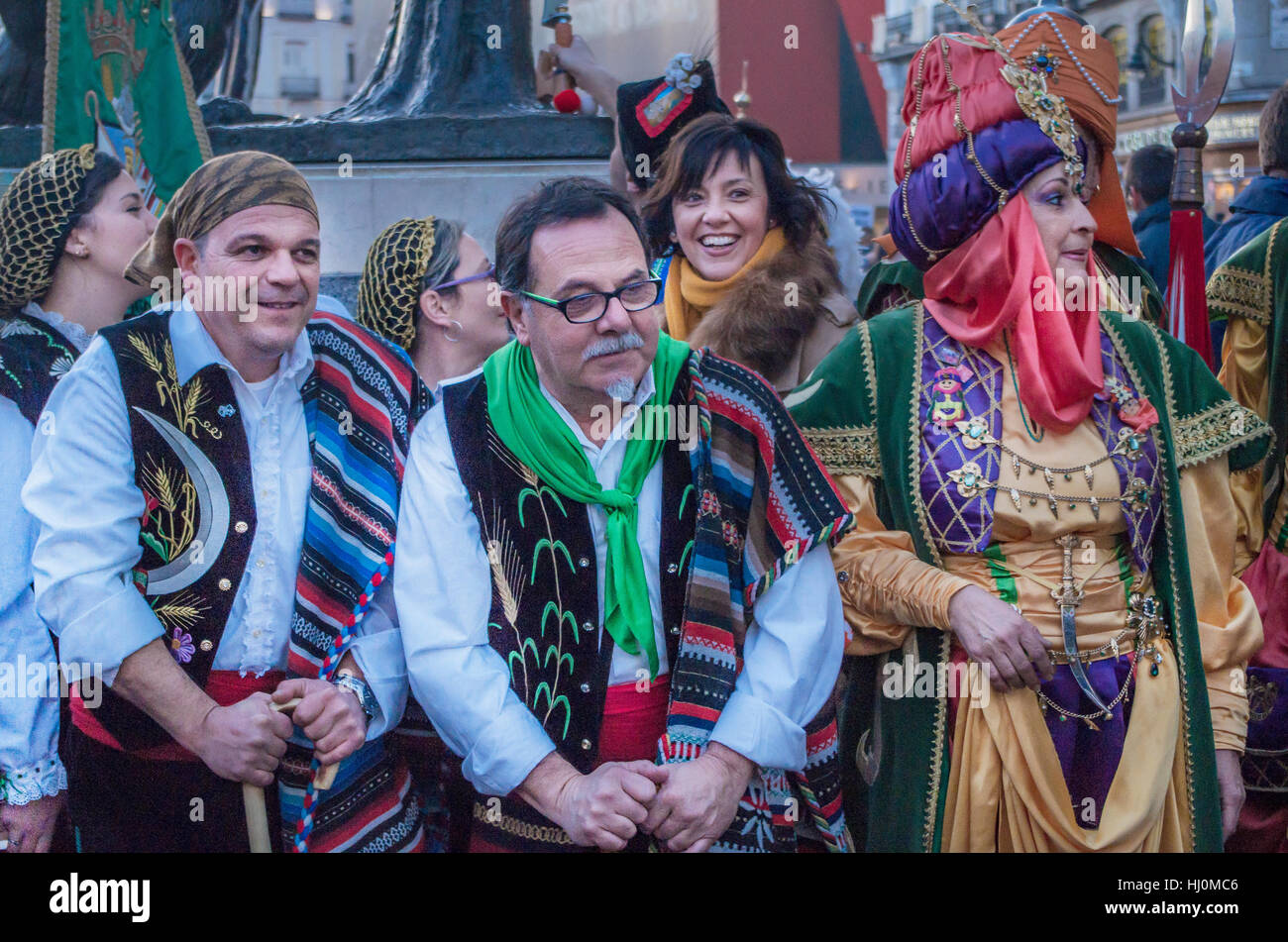 Madrid, Spain. 21st Jan, 2017. The typical 'Moors and Christians ...
