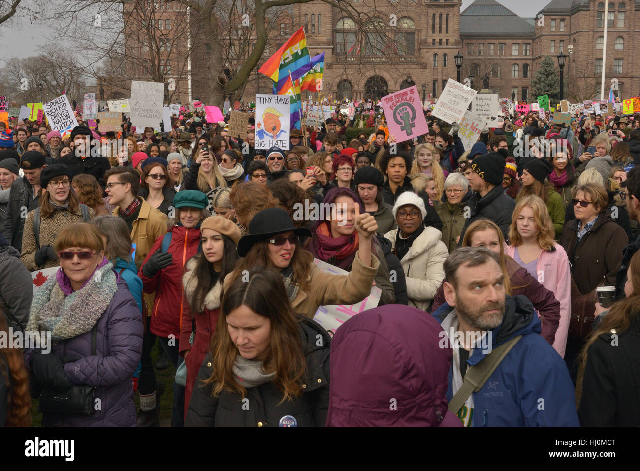 Toronto, Canada. 21st January, 2017. Women March in protest of the new ...