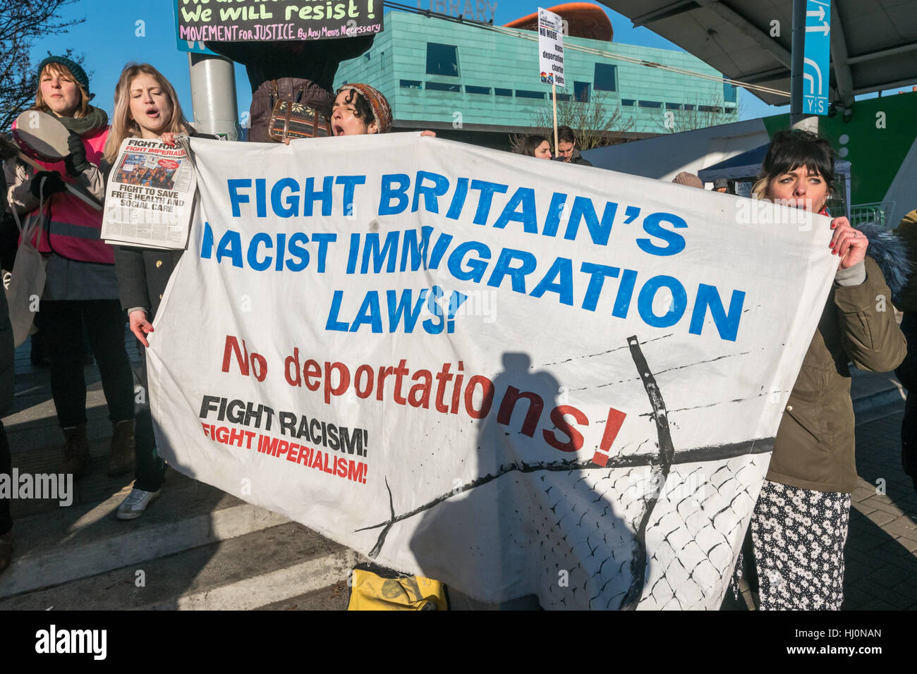Fight racism fight imperialism hi-res stock photography and images - Alamy