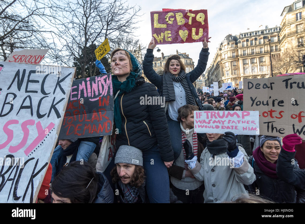 Women's march Paris - 21/01/2017 - France / Ile-de-France (region ...