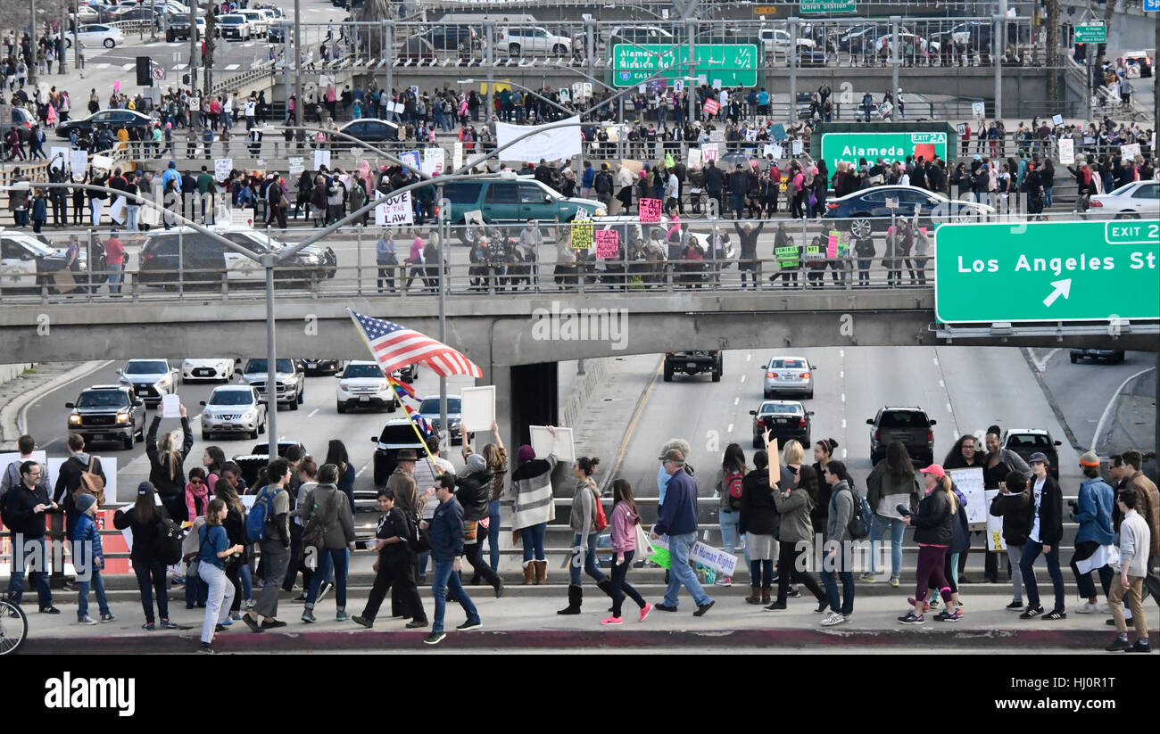 Los Angeles, USA. 21st Jan, 2017. A estimated crowed of 750, 00 of ...