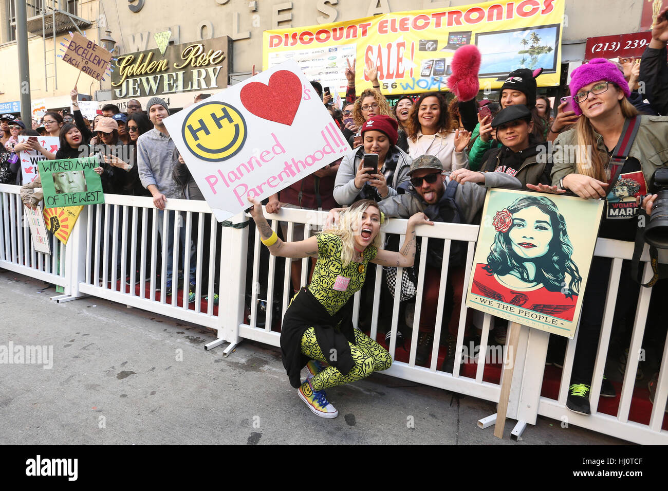 Los Angeles CA. 21st Jan, 2017. Miley Cyrus, At Women's March Los ...