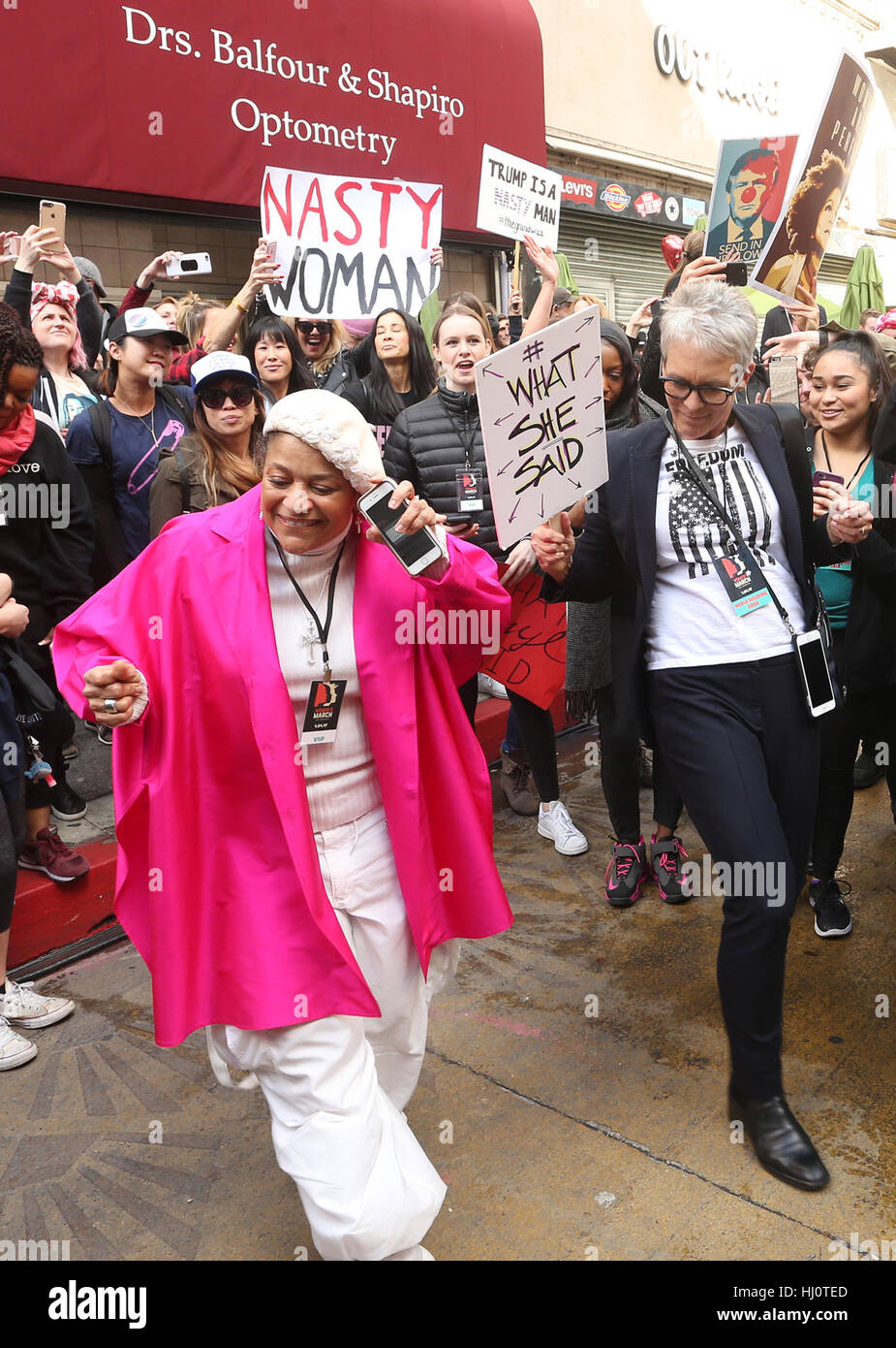 ALos Angeles CA - JANUARY 21: Debbie Allen, Jamie Lee Curtis, At Women ...