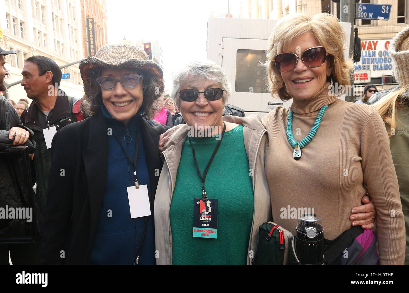 ALos Angeles CA. 21st Jan, 2017. Lily Tomlin, Helen Reddy, Jane Fonda ...