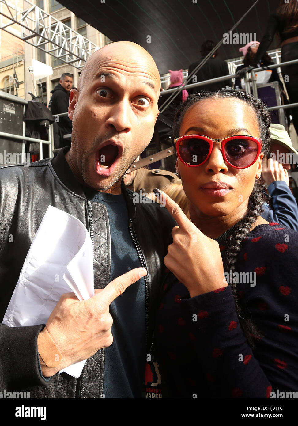 ALos Angeles CA. 21st Jan, 2017. Keegan-Michael Key, Kerry Washington ...