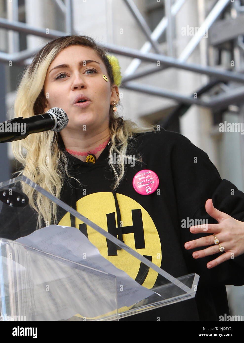 ALos Angeles CA. 21st Jan, 2017. Miley Cyrus, At Women's March Los ...