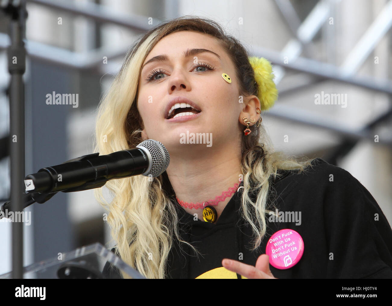 ALos Angeles CA. 21st Jan, 2017. Miley Cyrus, At Women's March Los ...