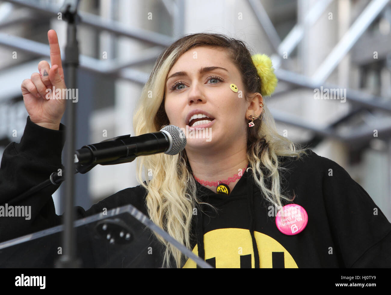 ALos Angeles CA. 21st Jan, 2017. Miley Cyrus, At Women's March Los ...