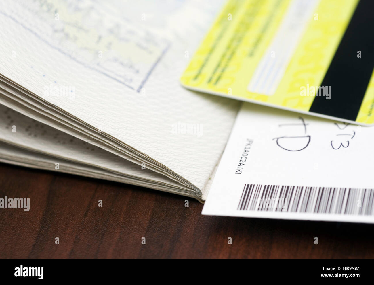 closeup, card, passport, document, documentation, arrangement, travel ...